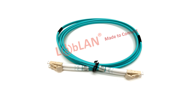 LabLAN LC/LC Duplex Multi-Mode, OM3 3.0mm LSZH Aqua Blue, 2m Data ...