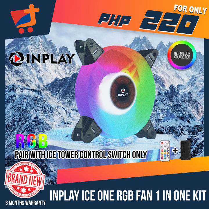 INPLAY ICE TOWER RGB FAN 1 IN ONE KIT | 1PCS 12CM Cooling fan | RGB ...