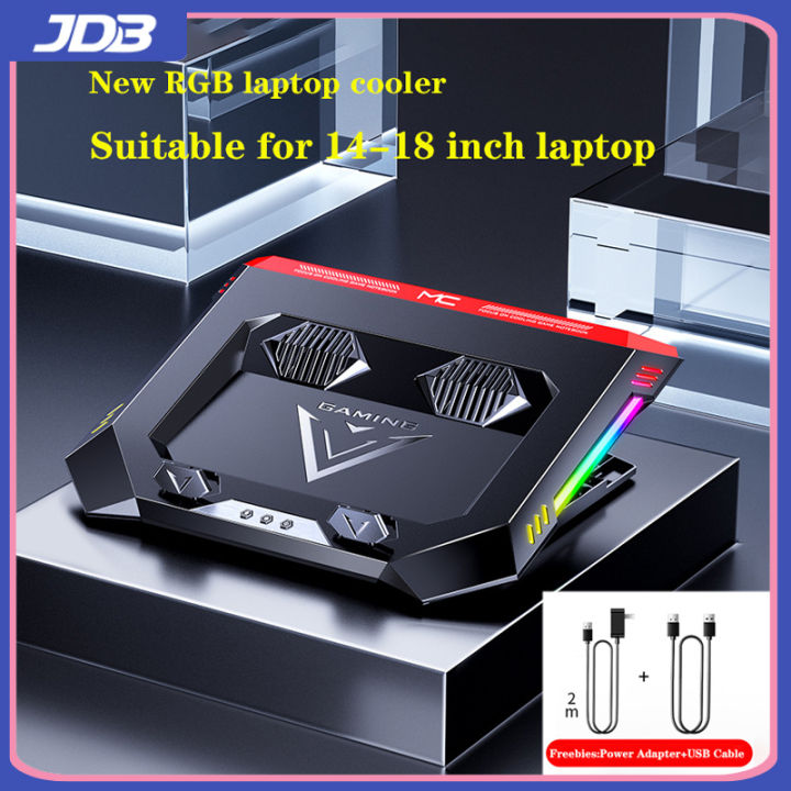2021New RGB gaming laptop radiator twin turbo fan two USB ports RGB ...