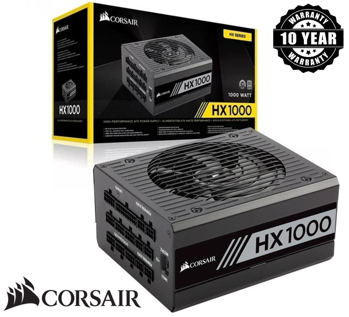 Corsair HX Series™ HX1000 - 1000 Watt 80 PLUS® PLATINUM Certified Fully ...