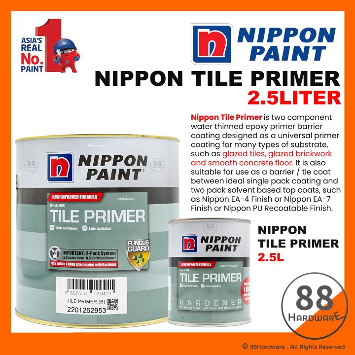 2.5L Nippon Paint Tile Primer / Primer Mosaic / tile / tile primer ...