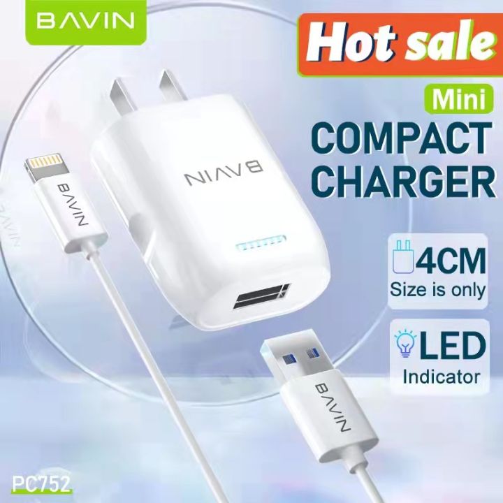 [GK] BAVIN PC752 Wall Charger with 1 Meter Cable for Micro iOS iPhone ...