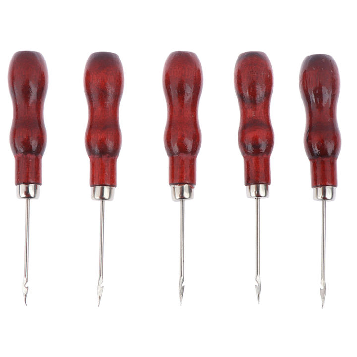 🚀 AM Jettingbuy Female Warrior 5 PcsRed leather craft awl hand sewing tool leather shoes repair ...