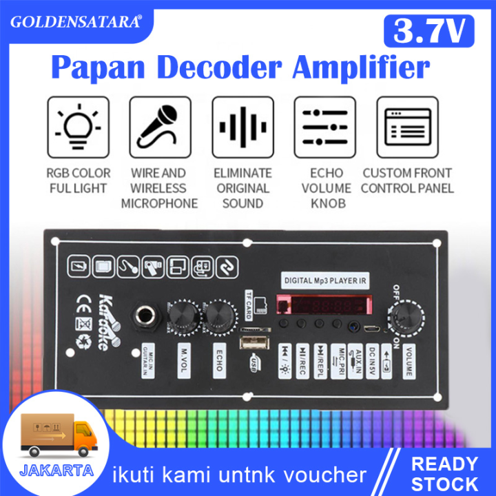 Papan Decoder Amplifier Audio 3.7V / Daya Pemutar MP3 USB untuk Audio ...