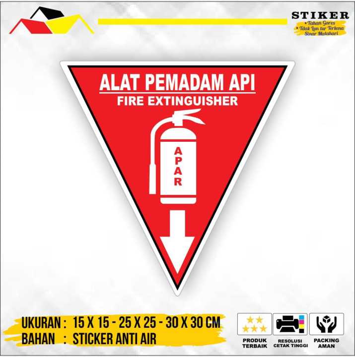 Sign / Rambu Stiker Segitiga Penunjuk APAR | Lazada Indonesia