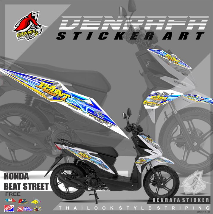 STRIPING HONDA BEAT STREET THAILOOK / STIKER STRIPING BEAT STREET ...