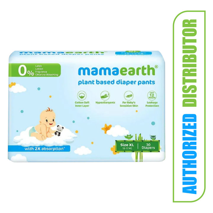 Mamaearth Plant-Based Diaper Pants for Babies – 12-17 kg (Size XL - 30 ...