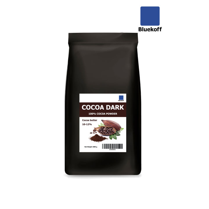 Bluekoff ผงโกโก้ เกรดพรีเมี่ยม นำเข้าจากฝรั่งเศส โกโก้ดาร์ก Cocoa Dark ...