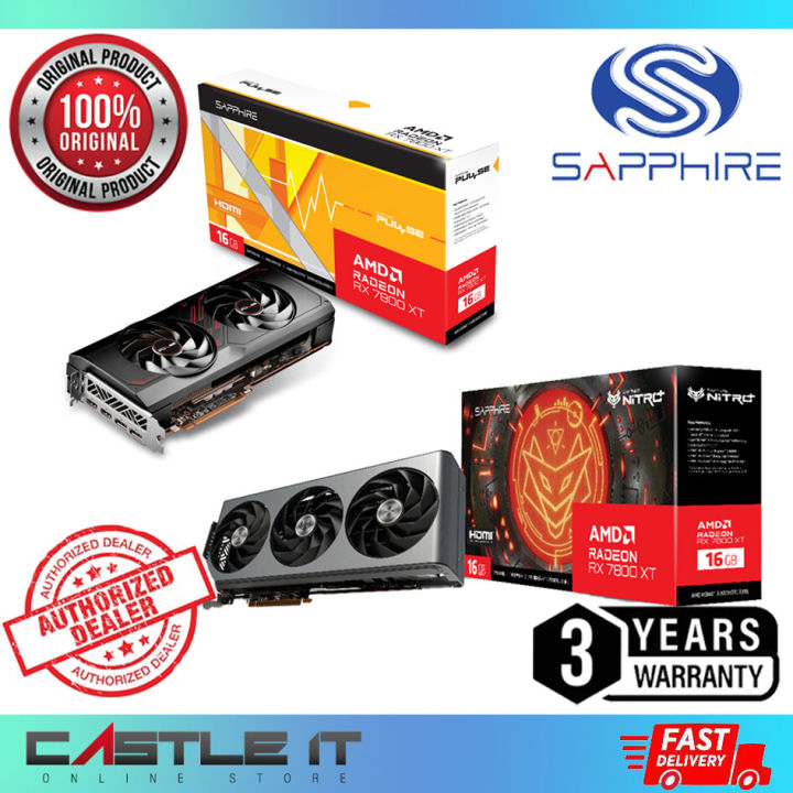 Sapphire rx7800xt Nitro pulse AMD ATI Radeon RX 7800 XT gaming Oc 16GB ...
