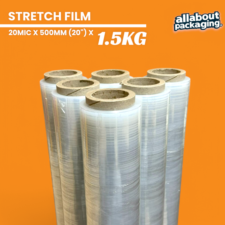 STRETCH FILM 20MIC X 500MM (20") X 1.5KG | Lazada PH