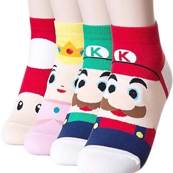 Super Mario Bros. Game Cartoon Odyssey Yoshi Anime Socks Action Figures ...