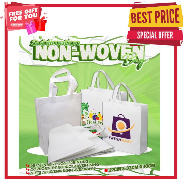 Sublimation Non-Woven Eco Bag / 10pcs - 100gsm & 60gsm | Lazada PH