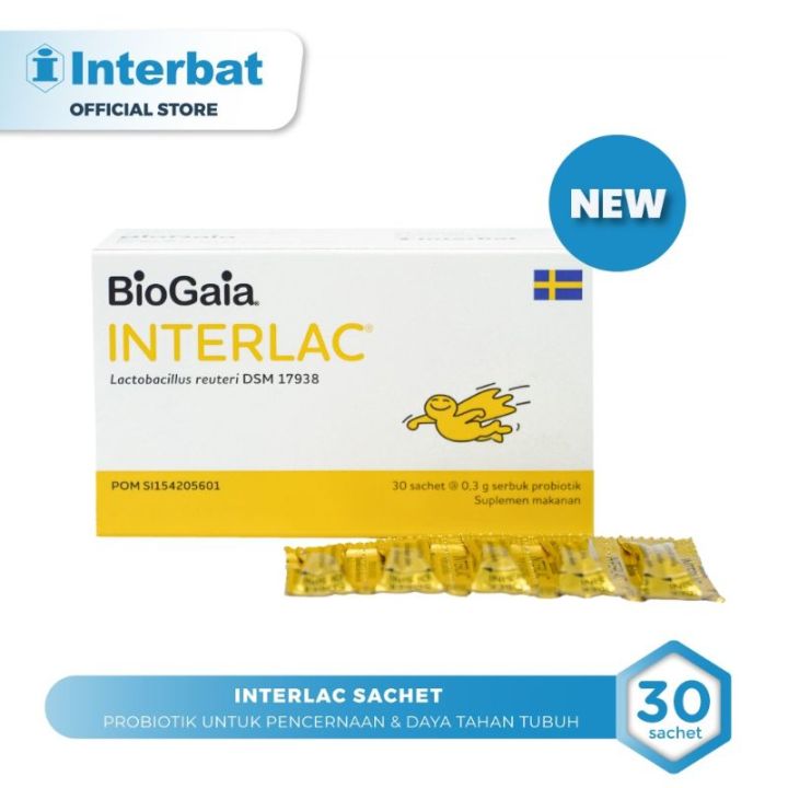 Interlac Sachet Probiotik Lactobacillus Suplemen Untuk Melindungi ...