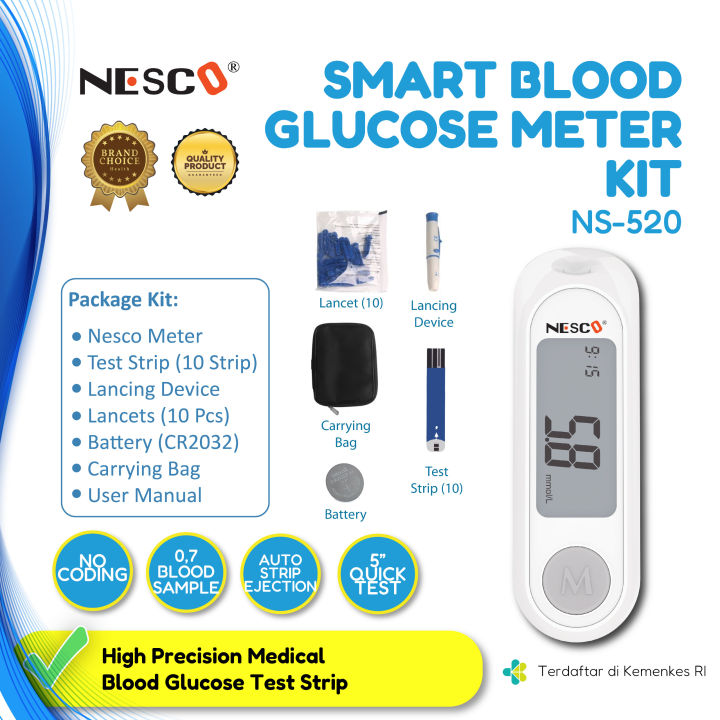 GLUCOSE METER KIT NS-520 | Lazada Indonesia