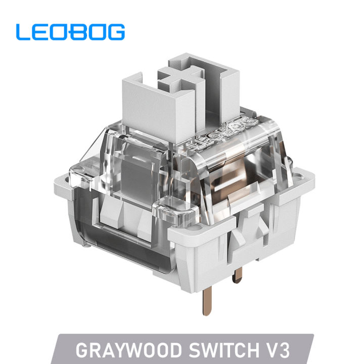 LEOBOG gray wood shaft V3 customized mechanical keyboard shaft DIY ...