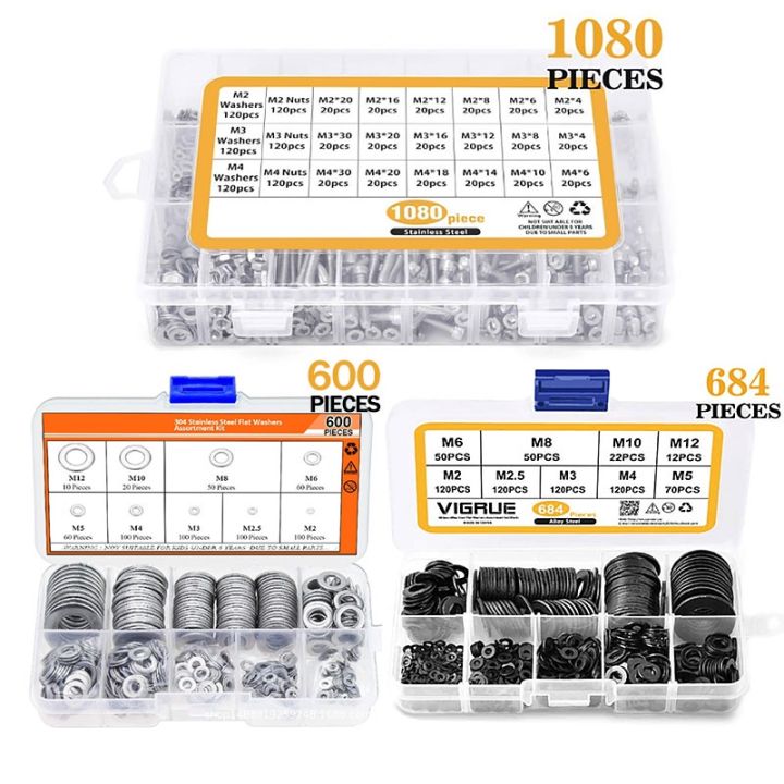 1080Pcs Screw Set Stainless Steel Screws and Nuts 304 Stainless Steel ...