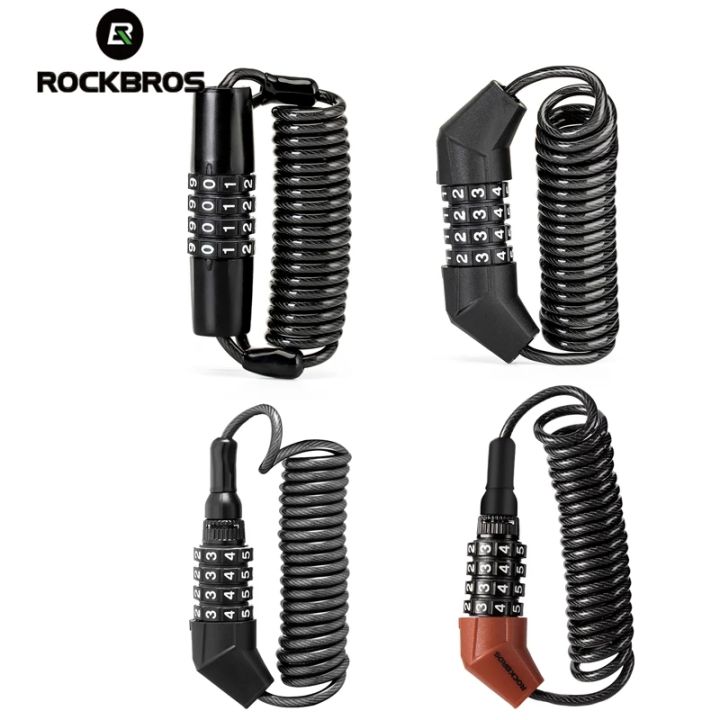 ROCKBROS Mini Bicycle Lock Anti-theft bike Lock Cable Helmet Lock Chain ...