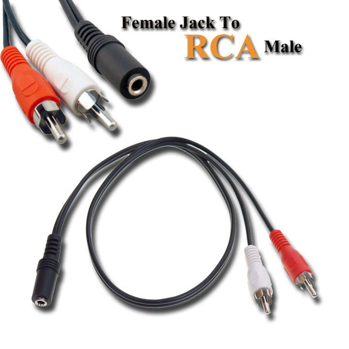 TKK 3.5mm Stereo Female Mini Jack to 2 RCA Male Cable | Lazada PH