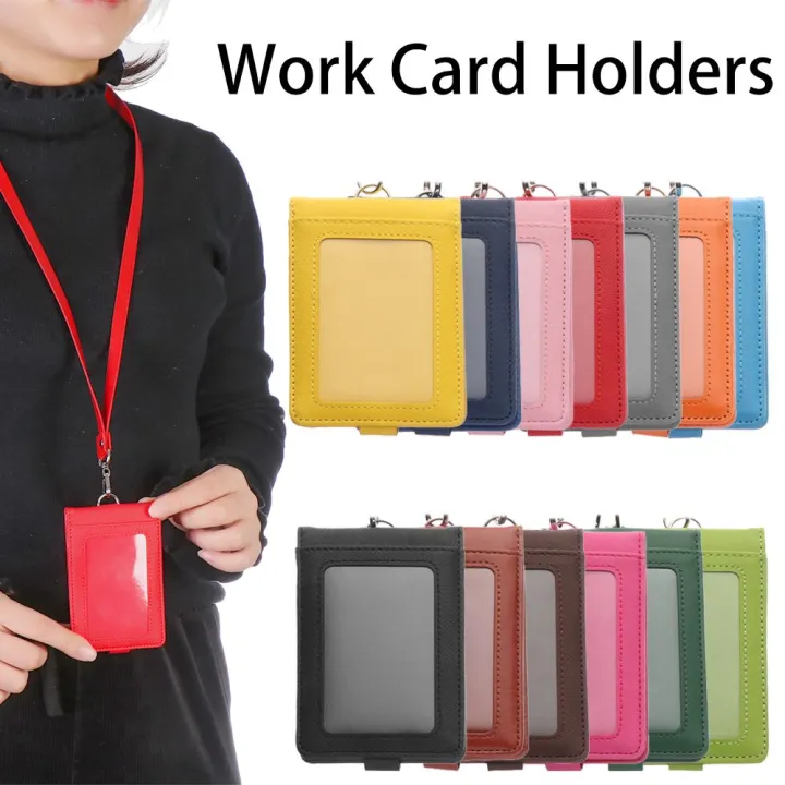 GS Metal Office School Bank Credit Card Work Card Holder PU Leather ...