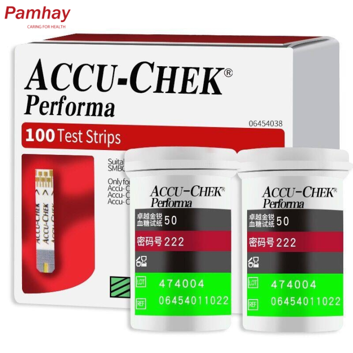 (วันหมดอายุ: 31 มีนาคม 2025) Accu-Chek AccuChek Performa Test Strips ...