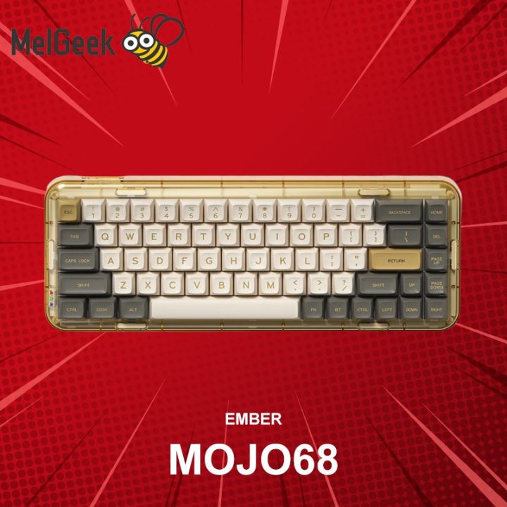 คีย์บอร์ด Melgeek Mojo68 Ember (ภาษาอังกฤษ) ประกันศูนย์ 1 ปี | Lazada.co.th