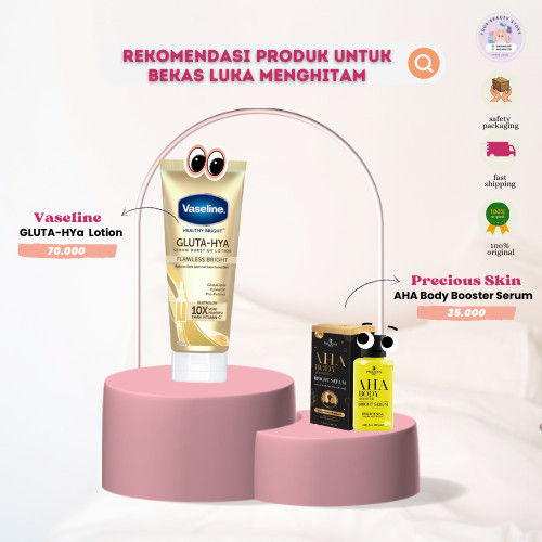 [Bundle] Vaseline Gluta Hya Serum UV Burst Lotion & Precious Skin AHA ...