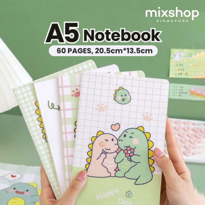 mixshop A5 Cartoon Notebook 20.5cm x 13.5cm/Student/Office/Stationary ...