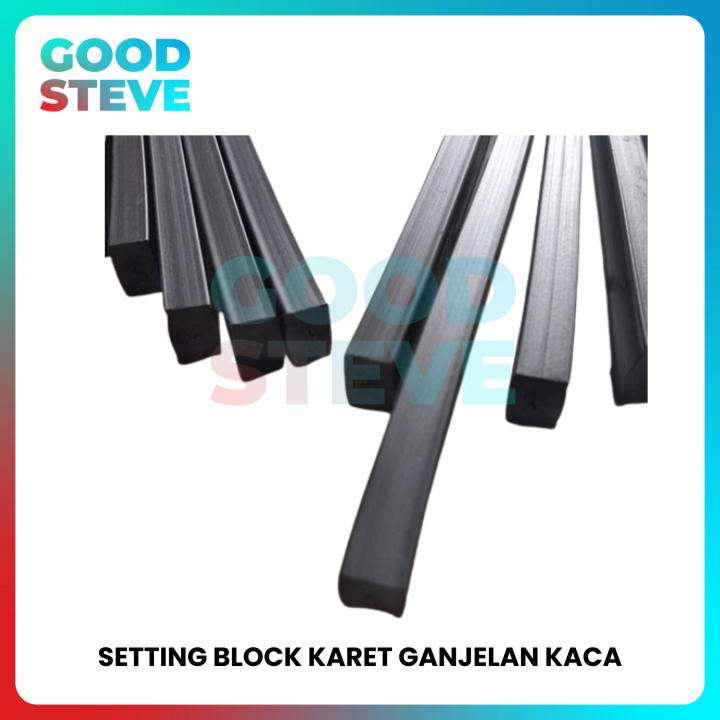 Setting Block Karet Ganjelan Kaca Rubber 10mm x 15mm Panjang 1 Meter ...