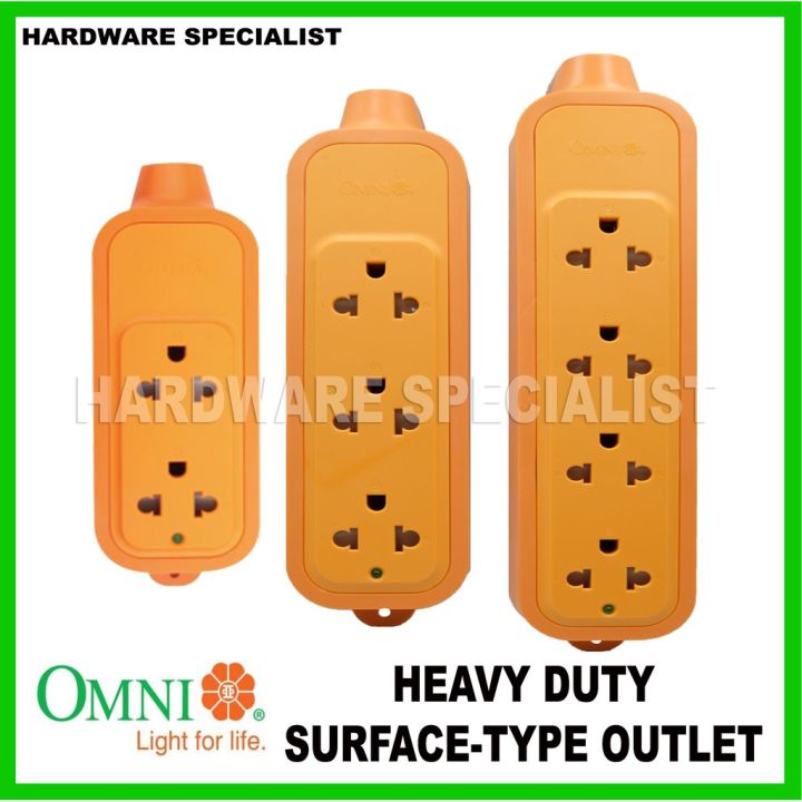 Omni Heavy Duty Surface-Type Outlet 2, 3 or 4 Gang Original Authentic ...