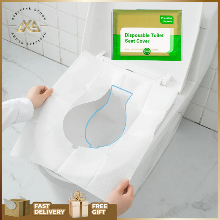 10PCS FLUSHABLE TOILET BOWL COVER PAPER/ TOILET BOWL SEAT COVER PAPER MAT/ PELAPIK TANDAS DUDUK ...