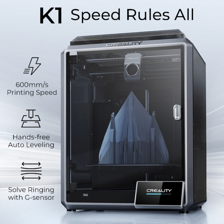 Creality K1 3D Printers 600mm/s High Speed with 4.3'' Color Touchscreen ...