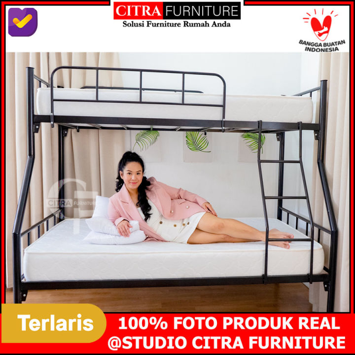 SHUMO x SLEEP OWL Ranjang Tingkat Susun Besi Bunk Bed 90/120 | Lazada Indonesia