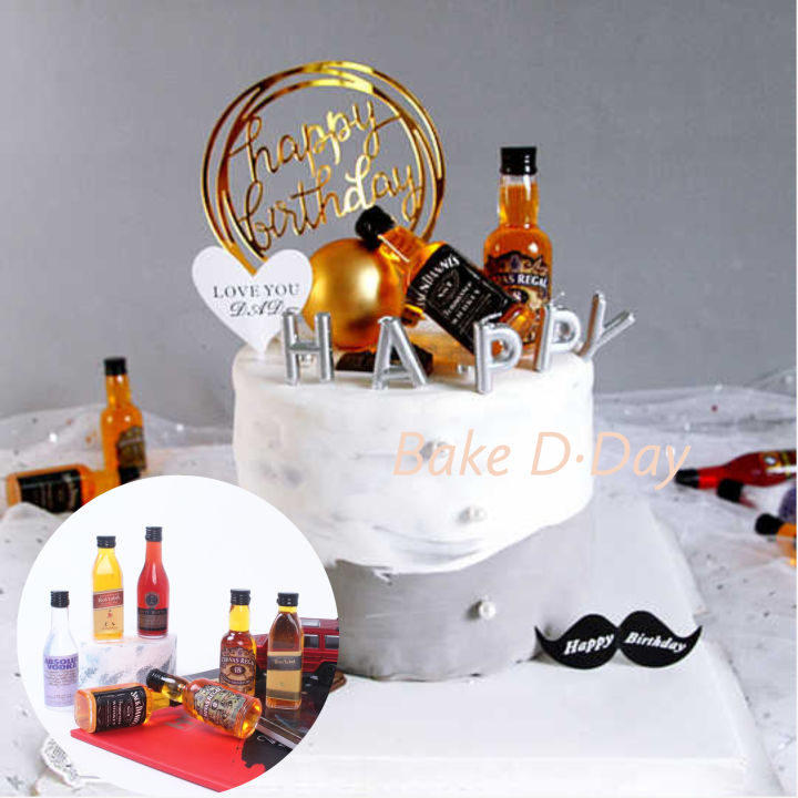 【READY STOCK】Fake Alcohol Beer Liquor Bottle Cake Topper Father's Day ...