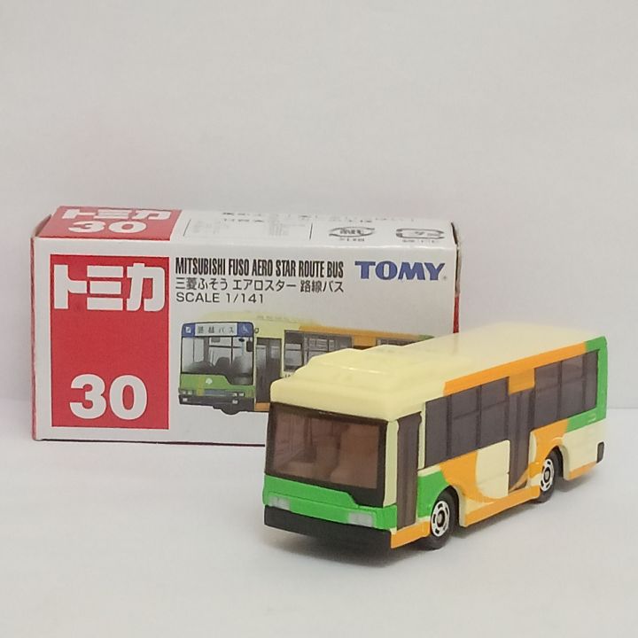 Tomica No 30 Bus Mitsubishi Fuso Aero Star Takara Tomy Diecast Bus Miniatur Bis Mainan anak ...