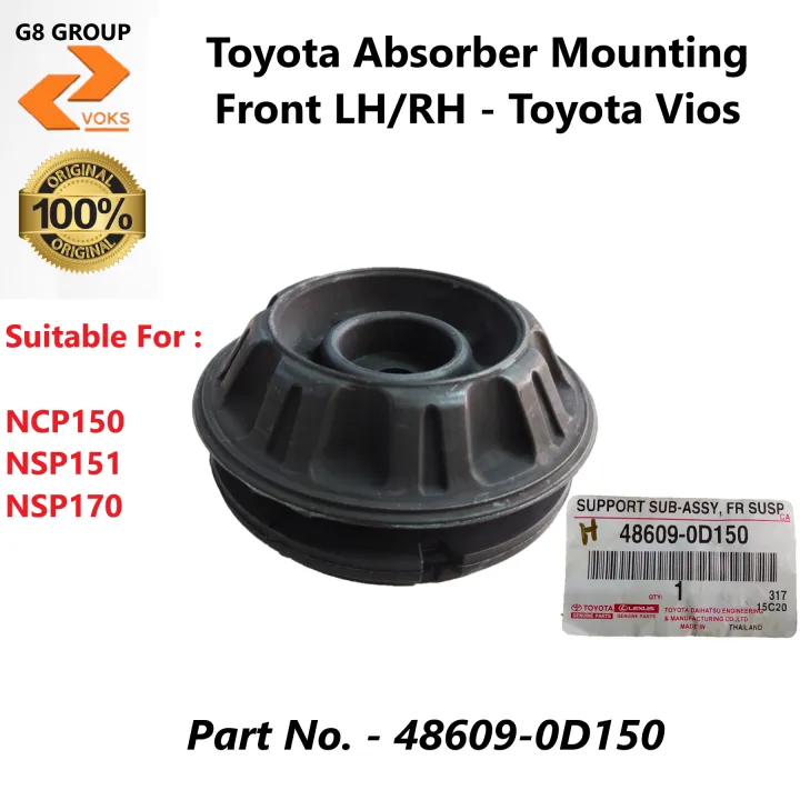 Toyota Absorber Mounting Front LH/RH - Toyota Vios ( 48609-0D150 ) | Lazada