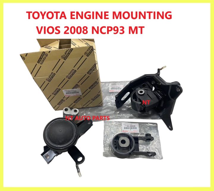 100% TOYOTA ORIGINAL TOYOTA VIOS NCP93 MANUAL ENGINE MOUNTING SET MT ...