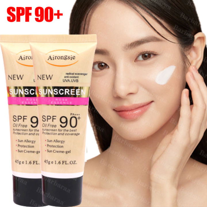 Daily Sunscreen with SPF 90+ PA*** UVA/UVB Protection 45g Sun Protect and Moisture Lotion SPF 90 ...