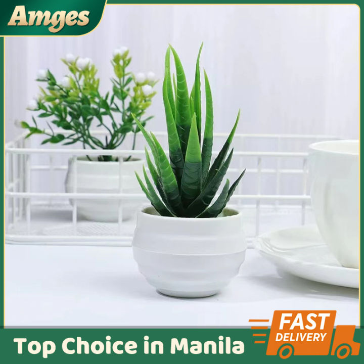 Simulation Potted Plant Mini Plastic Simulation Green Radish Potted ...