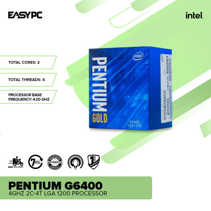 EasyPC | Intel Pentium G6400 4GHz 2C-4T LGA 1200 Processor | Lazada PH
