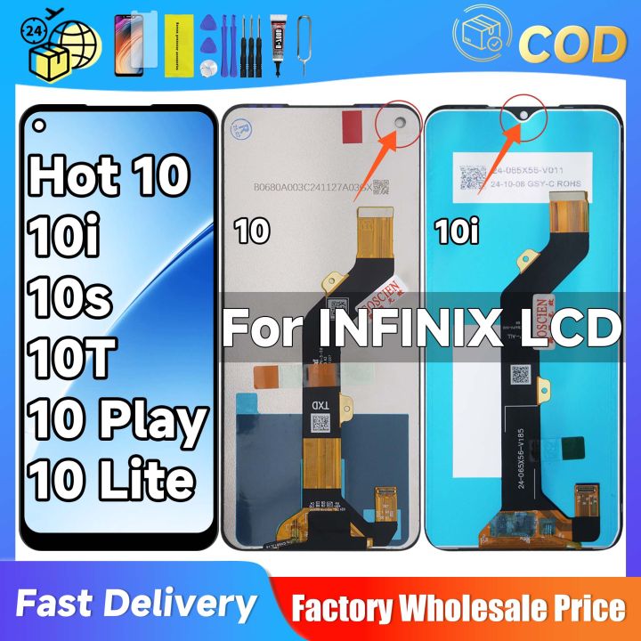 Original LCD For Infinix Hot 10/10i /10s/10T/Hot 10 Play/10 Lite ...