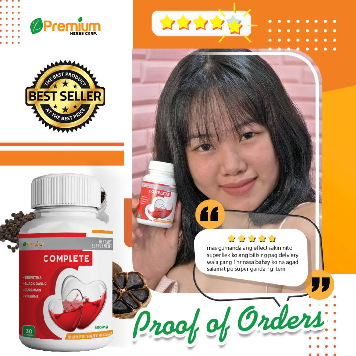 PHC07-A Complete Supplement (30 Capsules) with Serpentina Black Garlic Curcumin Piperine for ...