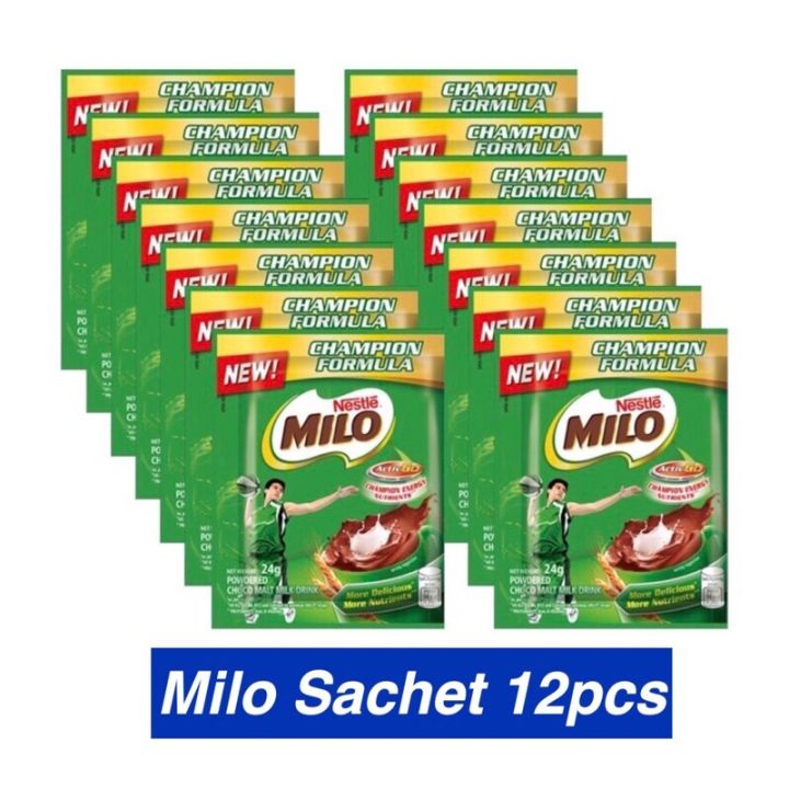Hot Milo Choco Malt Powdered Milk Drink 24 Grams - Pack of 12 | Lazada PH