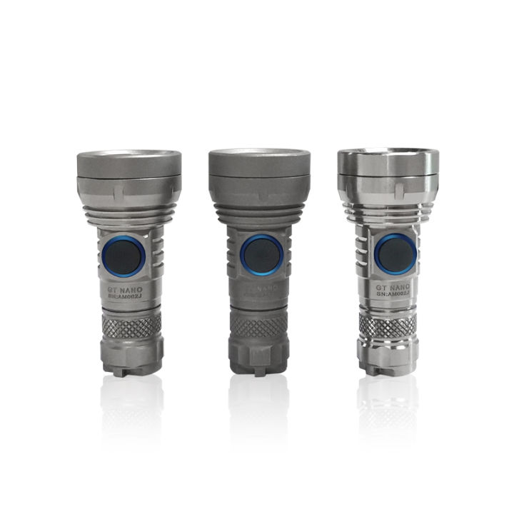 Titanium LED flashlight Lumintop GT NANO 300 meters 80 torch 450 lumens ...