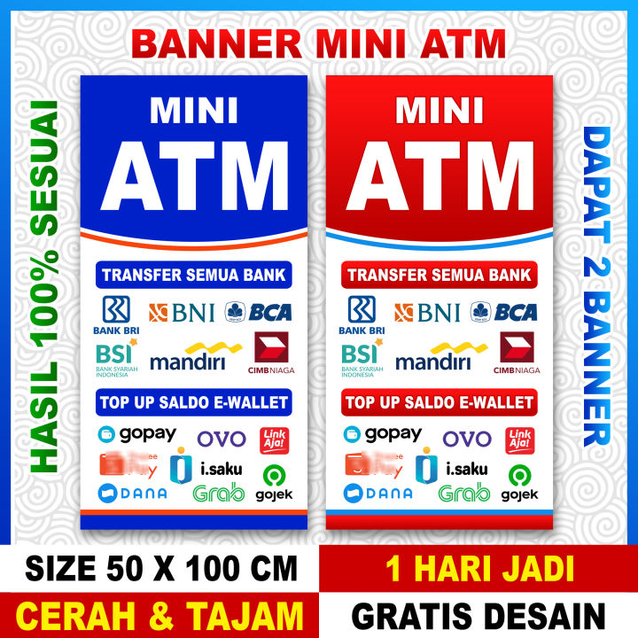 BANNER SPANDUK MINI ATM BERSAMA PAKET 2 BANNER / SPANDUK BANNER BRILINK ...