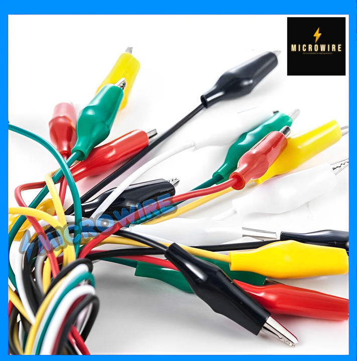 Alligator Crocodile Clip Double Ended Jumper Wire Cable Testing Leads ...
