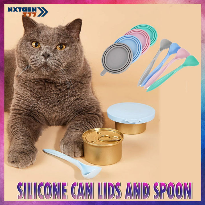 (BUNDLE) Pet Silicone Can Lids Can Covers Food Tin Cover WITH Mini Pet ...
