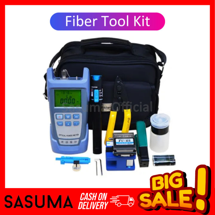 SASUMA FTTH Tool Kit SET Lengkap OPM VFL Cleaver FO Fiber Optik Toolkit ...