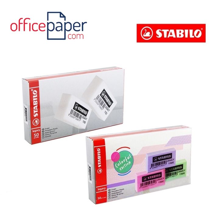 Stabilo Legacy Eraser I 50 Pcs / Box | Lazada