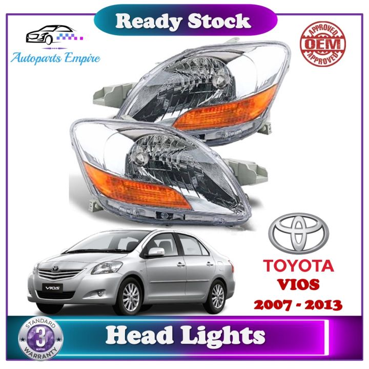 Toyota Vios 】 Head Lights - Head Lamp - Lampu Kepala ( NCP93 2007 ...