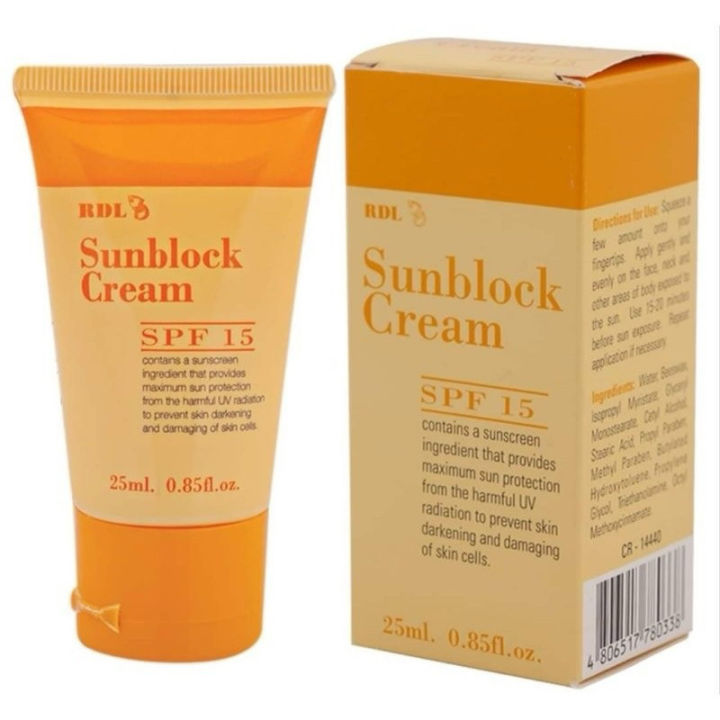 RDL SUNBLOCK CREAM SPF 15 (25ml) ORIGINAL | Lazada PH
